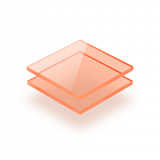 Plaque plexiglass orange fluorescent 3mm | Plexiglasssurmesure.fr