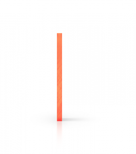 Plaque plexiglass orange fluorescent 3mm | Plexiglasssurmesure.fr