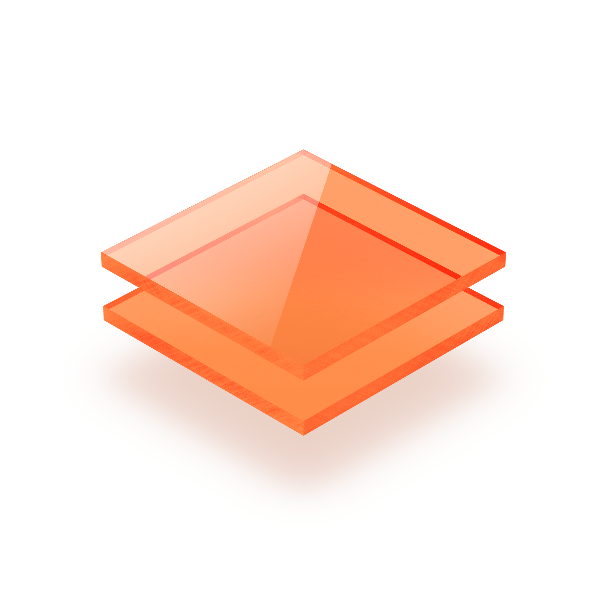 Plaque plexiglass orange fluorescent 3mm | Plexiglasssurmesure.fr