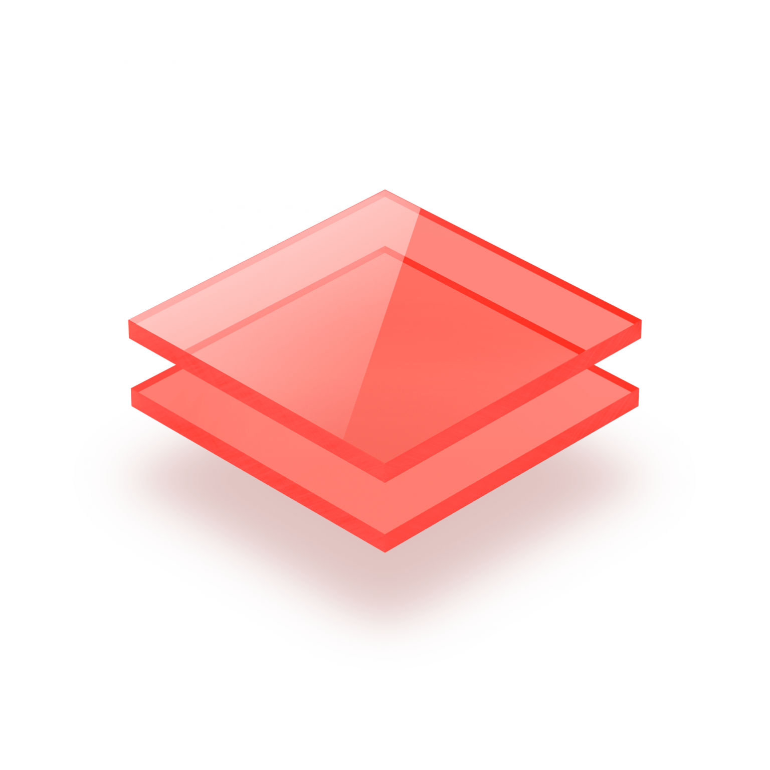 Plaque plexiglass rouge fluorescent 3mm | Plexiglasssurmesure.fr